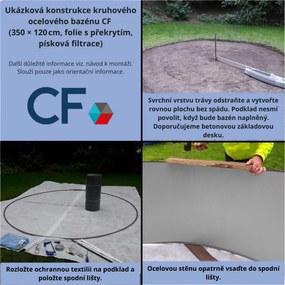 CF Nadzemní bazén s ocelovou stěnou Azurotico 3,5 x 0,9 m 0044 ANTRAZIT/White
