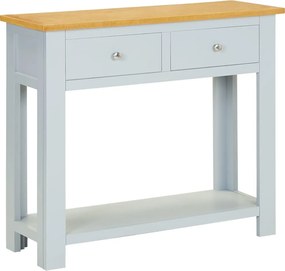 vidaXL Konzolový stolek 83 x 30 x 73 cm masivní dubové dřevo [288638] Barva: světle šedá