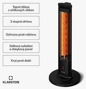 Klarstein Infrazářič BlazeTower | 2000 W | 15 m² | Výkonný | 101 cm x 40 cm