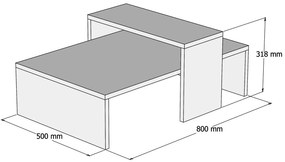 Designový konferenční stolek Questa 80 cm dub / antracitový
