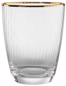 GOLDEN TWENTIES Sklenice na vodu se zlatým okrajem 300 ml