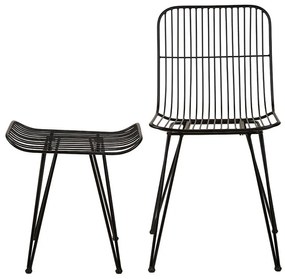 Villa Collection Kovová Židle Svale Black 41 cm