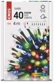 Vánoční osvětlení EMOS D4AM01 ZY0811T 40LED řetěz 4m multicolor s časovačem