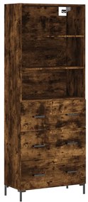 Skříň highboard kouřový dub 69,5 x 34 x 180 cm kompozitní dřevo,  3189386
