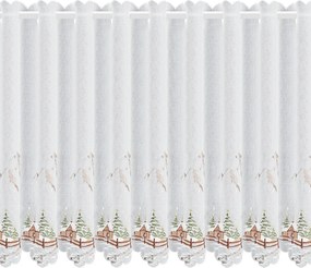 KRÁTKÁ ZÁCLONA NA POUTKÁCH XMAS17 145X70 CM VZOROVANÁ