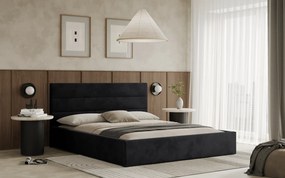 Postel LIVO 140x200 černá s úložným prostorem