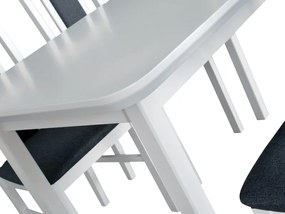 Jídelní stůl Miro Zvolte barvu nožek: Bílá, Barva horní desky stolu (dýha): Ořech světlý