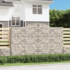 Klenuté gabionové koše 5 ks 300x50x180/200cm pozinkované železo 3146776