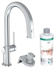 Hansgrohe Aqittura M91 - Dřezová baterie s výsuvnou koncovkou a filtrací, chrom 76801000