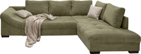 XXXLutz ROHOVÁ SEDAČKA, textil, olivově zelená P & B - Sedací soupravy - 002310006751