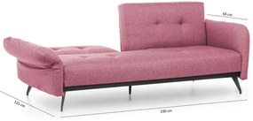 Hanah Home Rozkládací pohovka RON červená 859FTN1367