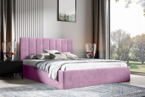 Eka Čalouněná postel LENY 180x200 cm Barva látky Trinity: (2323) Tmavá růžová, Úložný prostor: Bez úložného prostoru