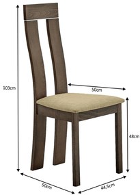 Dřevěná židle, třešeň/Magnolia látka hnédá, DESI