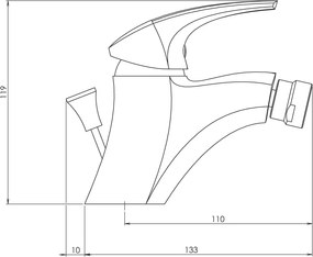 NOVASERVIS bidetová baterie s výpustí METALIA 57 chrom, 57011,0