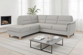 XXXLutz ROHOVÁ SEDAČKA, textil, kůže, světle šedá Sit & More - Sedací soupravy - 00014403325F