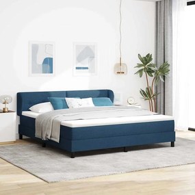 Postel s boxspringem s čelo Modrá 180 x 200 cm textil 3340044