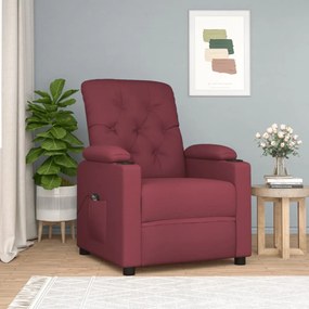 Elektrické polohovací křeslo vínové textil 3098842