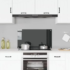 Kuchyňský panel černý 90 x 50 cm tvrzené sklo 249488
