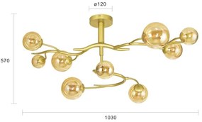 Brilagi - LED Přisazený lustr MISTEL 9xG9/3W/230V zlatá