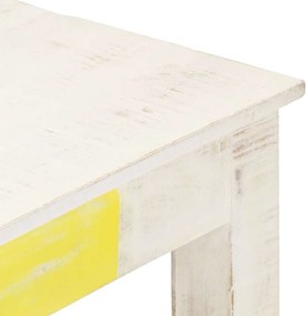 Konferenční stolek bílý 110x60x45 cm masivní mangovníkové dřevo 323555