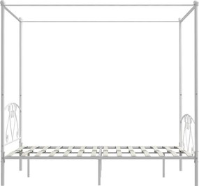 Rám postele s nebesy bílý kovový 140 x 200 cm 284429