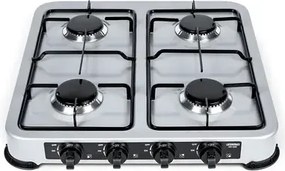 PROMIS KG400 stříbrná / Plynová varná deska / 4 plotny / elektronické