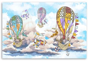 Obraz na plátně, Barevné vzduchové balóny - 90x60 cm