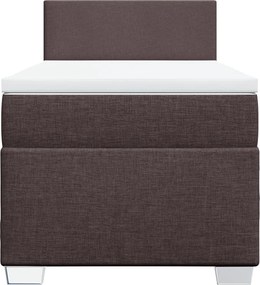 Box spring postel s matrací tmavě hnědá 80x200 cm textil 3285711