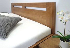 Zvýšená postel dvoulůžko HERKULES, masiv buk, 180x220