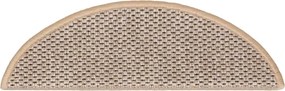 Samolepící nášlapy na schody vzhled sisal 15ks 56x17x3cm béžové 326868