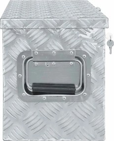 Hliníkový box 61,5 x 26,5 x 30 cm stříbrný 142936