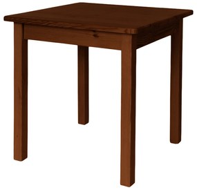 Dede Stůl z masivu borovice 70x70 cm Lak dřeva: Ořech