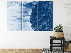 Vícedílný obraz Modrá Slunečnice V Makro Měřítku Nedostatek Nedostatek Přírodní plátno 150x100