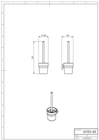 Novaservis - WC kartáč Metalia 11 chrom-černý, 0133,05