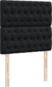 Box spring postel s matrací černá 90x200 cm samet 3293118
