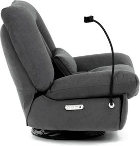 Polohovací křeslo šedé, elektrické TV-7089 GREY2