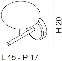 Metal Lux 261.111.01 Dolce, nástěnné svítidlo 1xG9, zlatá/čiré sklo, výška 20cm