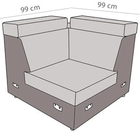 Sedací souprava ULISES | 259x225 | nerozkládací | vysoká kvalita | VÝBĚR TKANIN