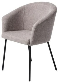 Designová jídelní židle Paulina světle šedá
