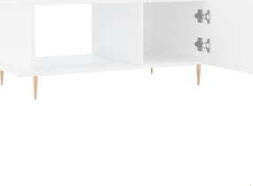 vidaXL Konferenční stolek 90 x 50 x 40 cm kompozitní dřevo [829476] Barva: bílá s vysokým leskem