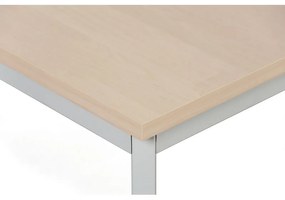 Jídelní stůl TRIVIA, světle šedá konstrukce, 800 x 800 mm, bříza