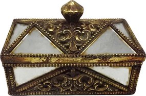 Zlatá antik šperkovnice Jewellery Antique - 17*11*10 cm
