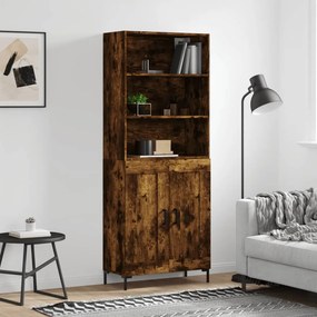 Skříň highboard kouřový dub 69,5 x 34 x 180 cm kompozitní dřevo,  3189962