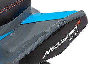 Ramiz Elektrická čtyřkolka McLaren Racing MCL 35 pro děti šedá + dálkové ovládání + plynulý start + EVA kola + audio LED