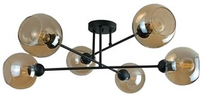 Keter Lighting Lustr na tyči VASCO 6xE27/60W/230V černá/kouřová béžová KE0144