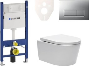 Cenově zvýhodněný závěsný WC set Geberit do lehkých stěn / předstěnová montáž+ WC SAT Brevis SIKOGES7W8