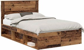 Rám postele Staré dřevo 120 x 190 cm Masivní borové dřevo 3409781
