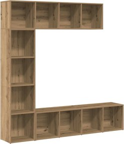 Knihovny 3 ks dub artisan kompozitní dřevo 3328550