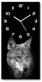 Wallmuralia Moderní hodiny nástěnné Vilk 30x60 cm
