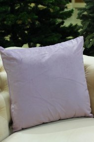 Bledě fialový sametový dekorační polštář 40cm